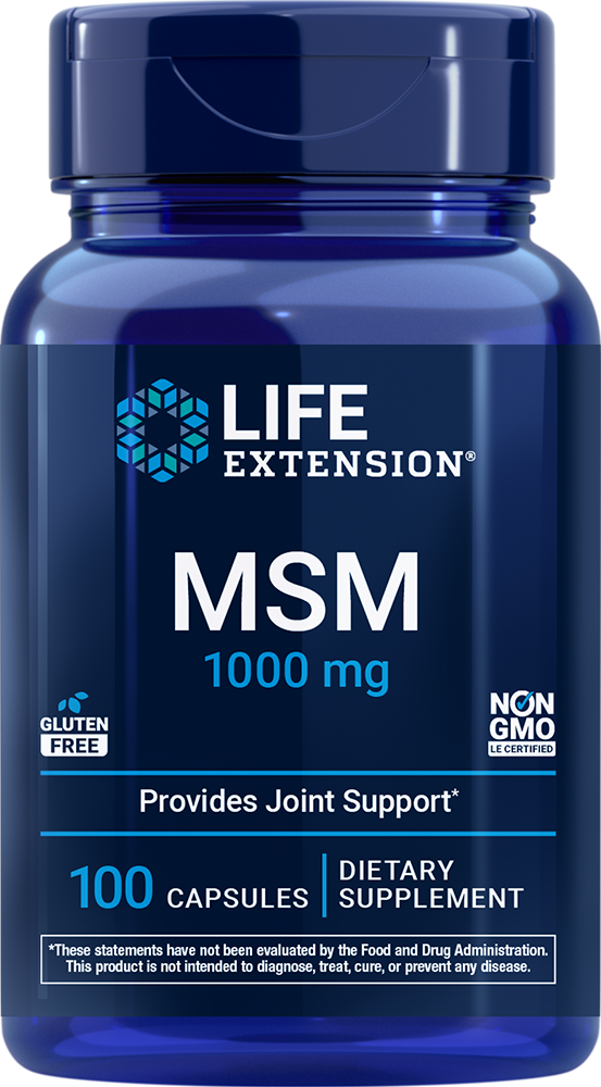 MSM, 1000 mg, 100 capsules - Life Extension