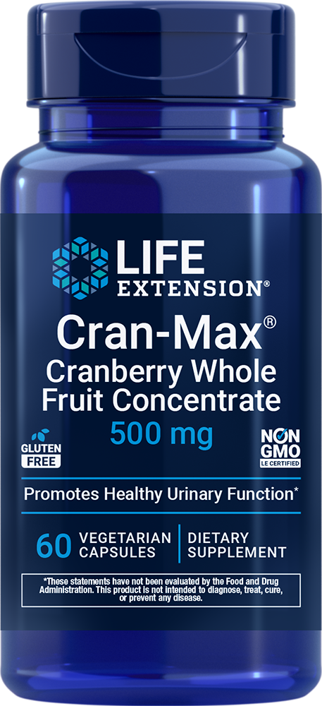 Cran Max, 500 mg, 60 veg caps. Cranberry Supplement - Life Extension