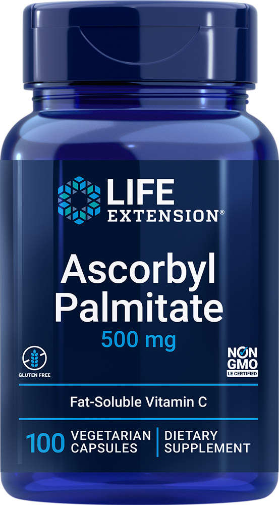 Ascorbyl Palmitate 500 mg, Fat-Soluble Vitamin C, 100 caps - Life Extension