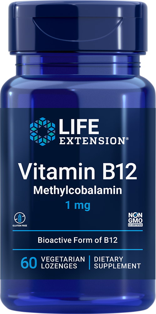 Methylcobalamin, Vitamin B12, 60 lozenges - Life Extension