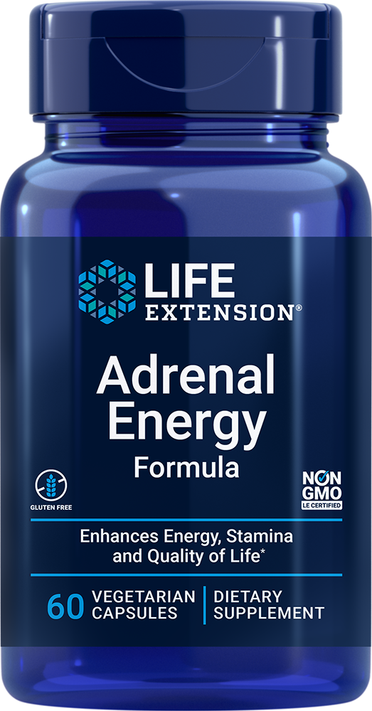 Adrenal Energy Formula, 60 vegetarian capsules - Life Extension