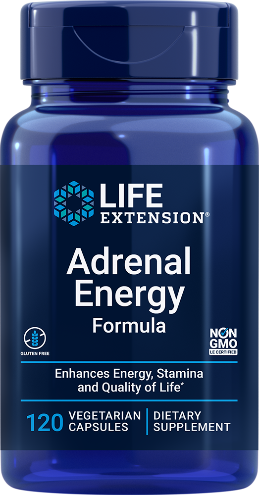 Adrenal Energy Formula, 120 vegetarian capsules - Life Extension