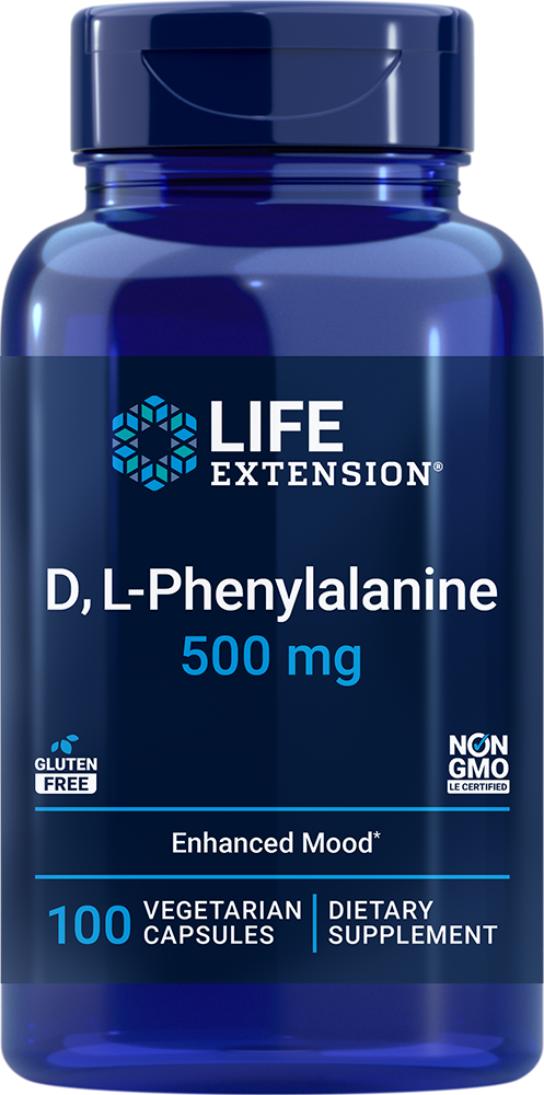 D, L-Phenylalanine Capsules, 500 mg, 100 vegetarian capsules - Life ...