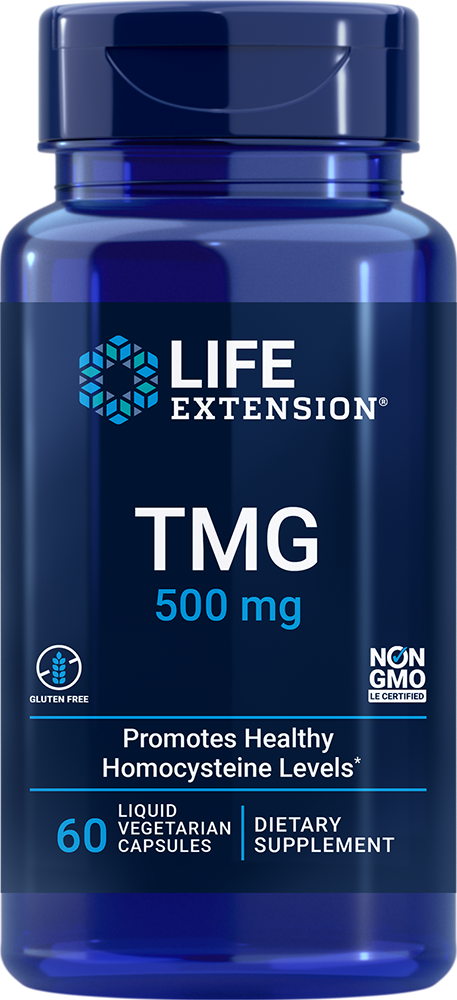 TMG Supplement (Trimethylglycine), 500 mg, 60 liquid capsules - Life ...