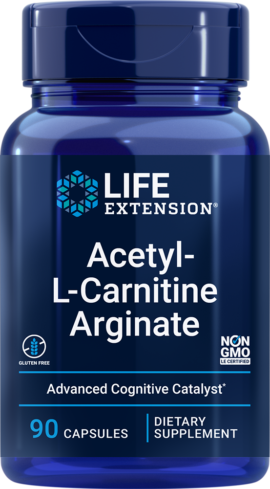 Acetyl-L-Carnitine Arginate, 90 vegetarian capsules - Life Extension