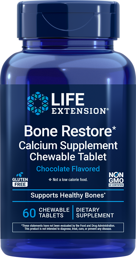 Bone Restore Chocolate, 60 chewable tablets - Life Extension