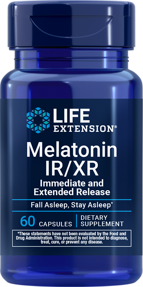 Melatonin IR/XR, 60 capsules - Life Extension