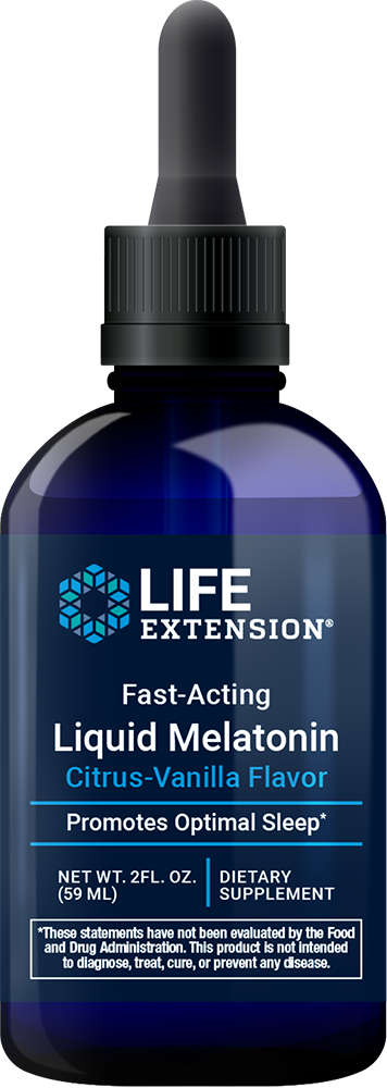 Fast-Acting Liquid Melatonin, 2 fl oz (Citrus-Vanilla) - Life Extension