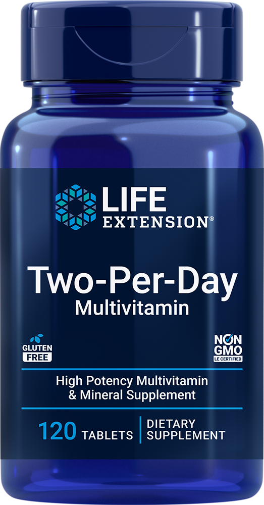 Two-Per-Day Tablets. Multivitamin, 120 tablets. - Life Extension