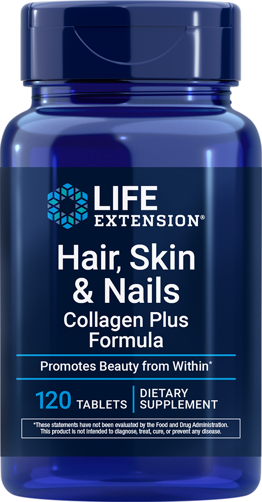Hair, Skin & Nails Collagen Plus Formula, 120 tablets - Life Extension