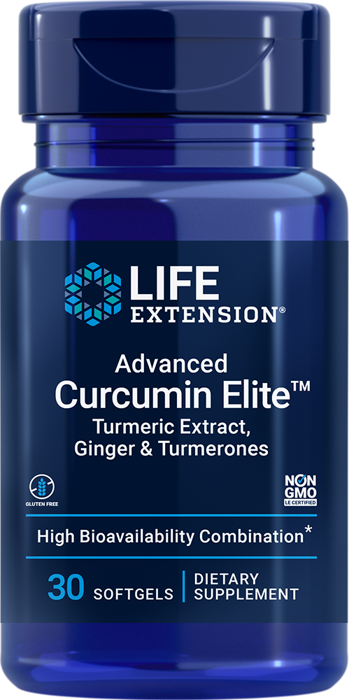 Advanced Curcumin Elite™ Ginger & Turmerones Turmeric Extract, 30 ...