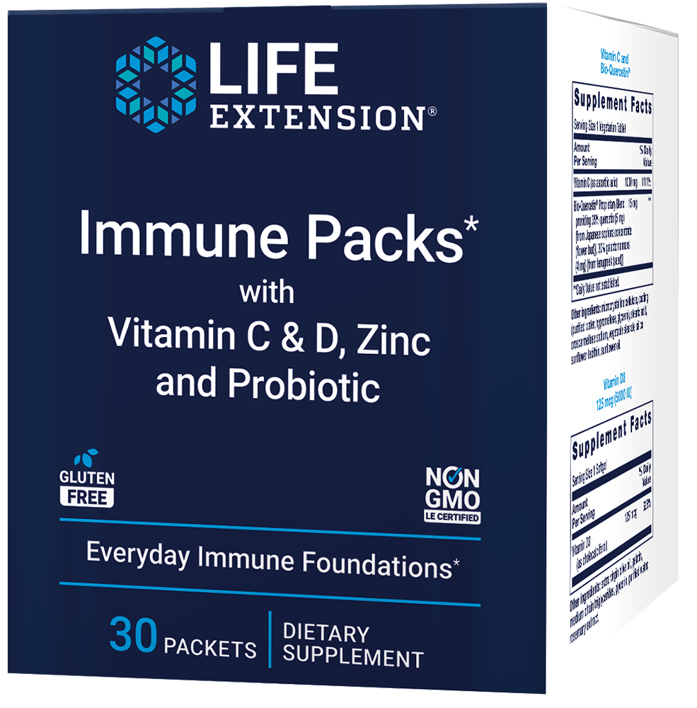 Immune Packs with Vitamin C & D, Zinc and Probiotic, 30 Packs - Life ...
