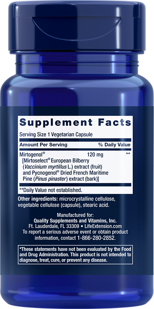 Eye Pressure Support with Mirtogenol®, 30 vegetarian capsules - Life ...