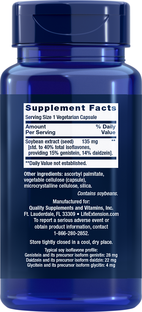 Soy Isoflavones, 60 vegetarian capsules - Life Extension
