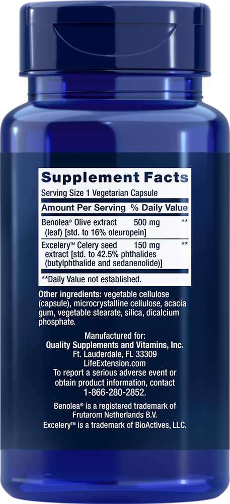 Advanced Olive Leaf Vascular Support, 60 vegetarian capsules - Life ...