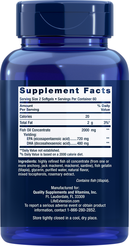 Mega EPA/DHA, 120 softgels - Life Extension
