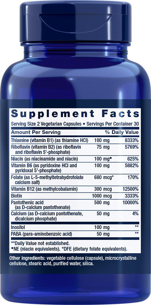 BioActive Complete B-Complex, 60 capsules - Life Extension