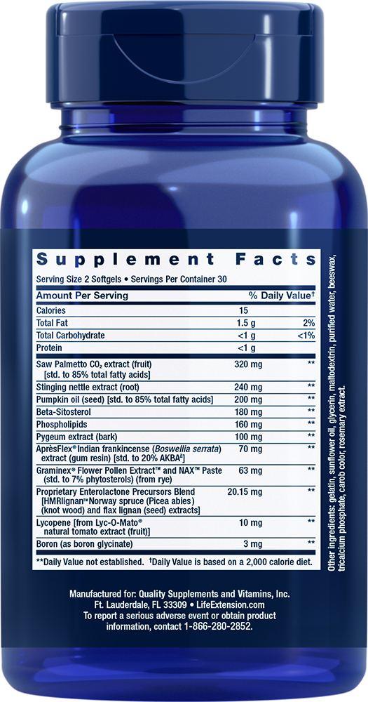 Ultra Prostate Formula, 60 softgels - Life Extension