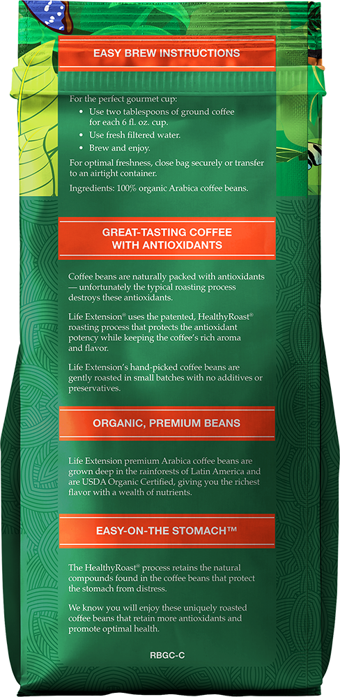 Rainforest Blend Ground Coffee, 12 oz (340 g) - Life Extension