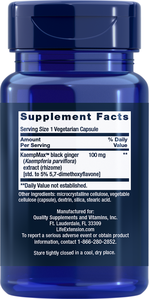 Male Vascular Sexual Support, 30 vegetarian capsules - Life Extension