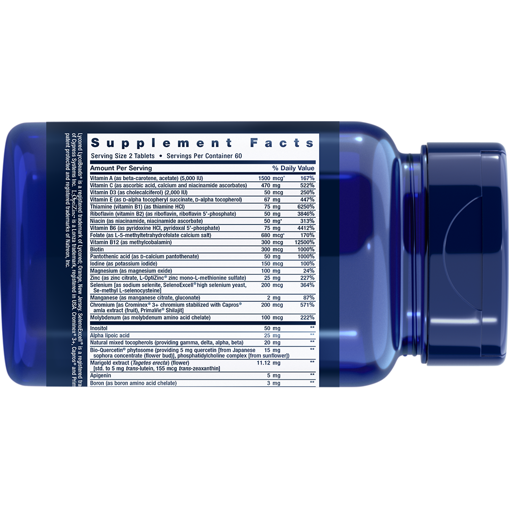 Two-Per-Day Tablets. Multivitamin, 120 tablets. - Life Extension