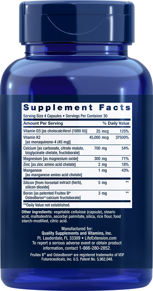 Bone Restore Elite with Vitamin K2, 120 Capsules - Life Extension