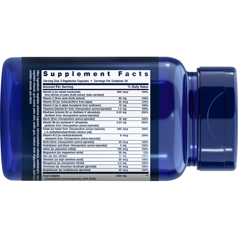 Plant-Based Multivitamin, 90 vegetarian capsules - Life Extension