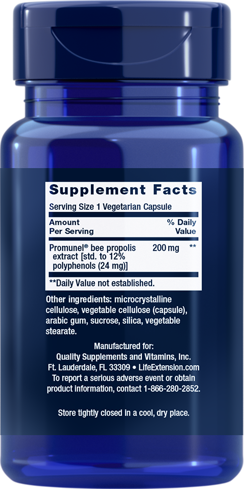 Bee Immune Propolis Capsules, 60 vegetarian capsules - Life Extension