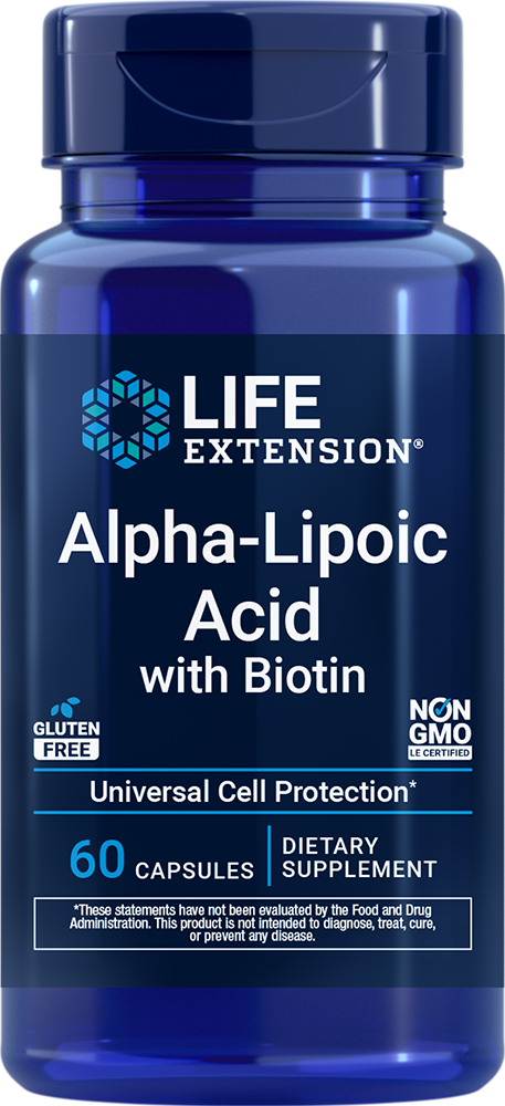 Alpha-Lipoic Acid, Biotin, 250 mg 60 capsules | Life Extension