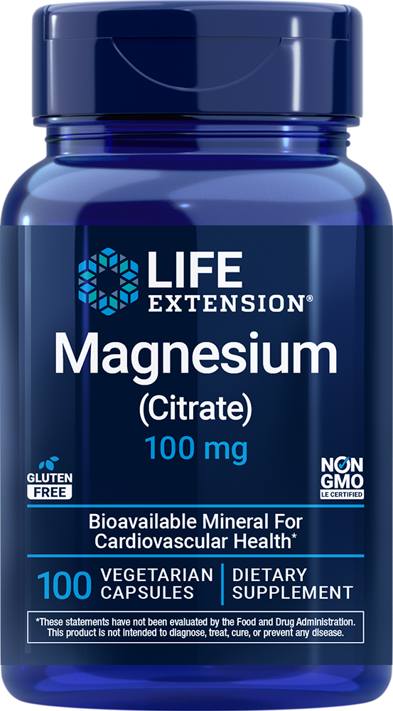 Magnesium Citrate, 160 mg 100 capsules | Life Extension